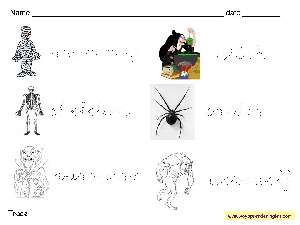 Worksheets Halloween - Fichas en Inglés Halloween | Fichas Infantiles ...